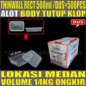 thinwall rect 500ml dus 500pcs victory